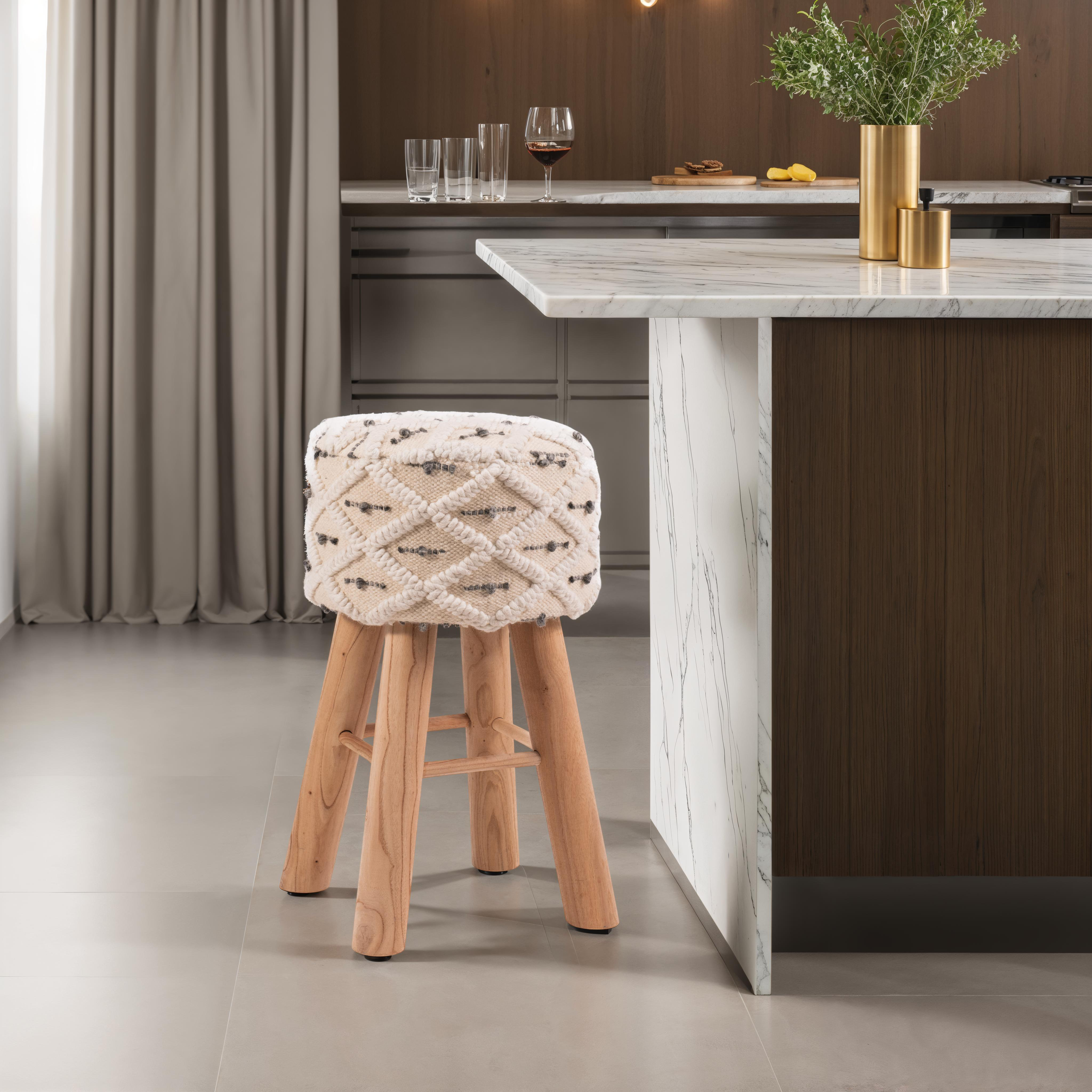 Foundry Select Modern Round Counter Height Barstool, 24 Inch Counter ...