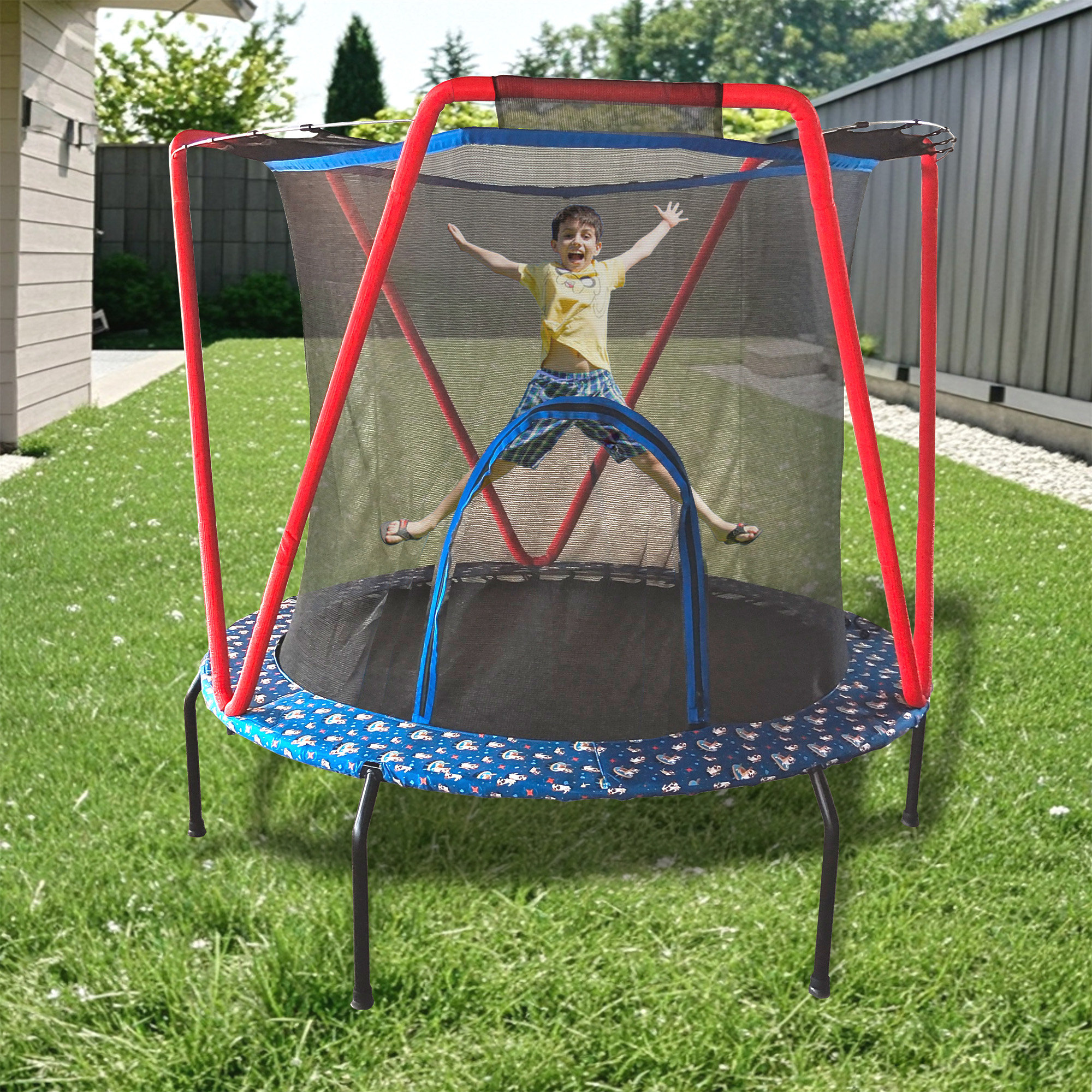 Ceballos 66'' Trampoline For Kids Toddler Indoor Outdoor Small ...