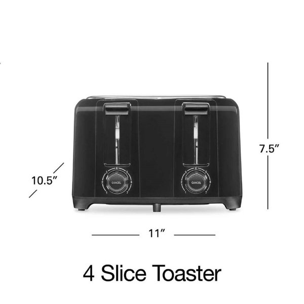 Proctor-Silex 4-Slice Toaster with Extra Wide Slots for Bagels, Cool ...
