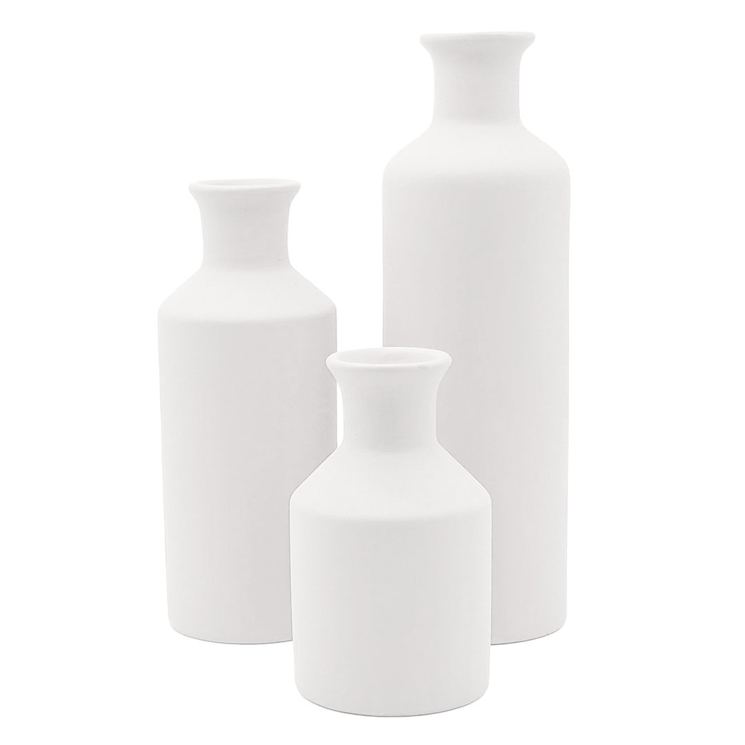 Latitude Run® Ceramic Bud Vases, Modern Decorative Vases For Wedding ...