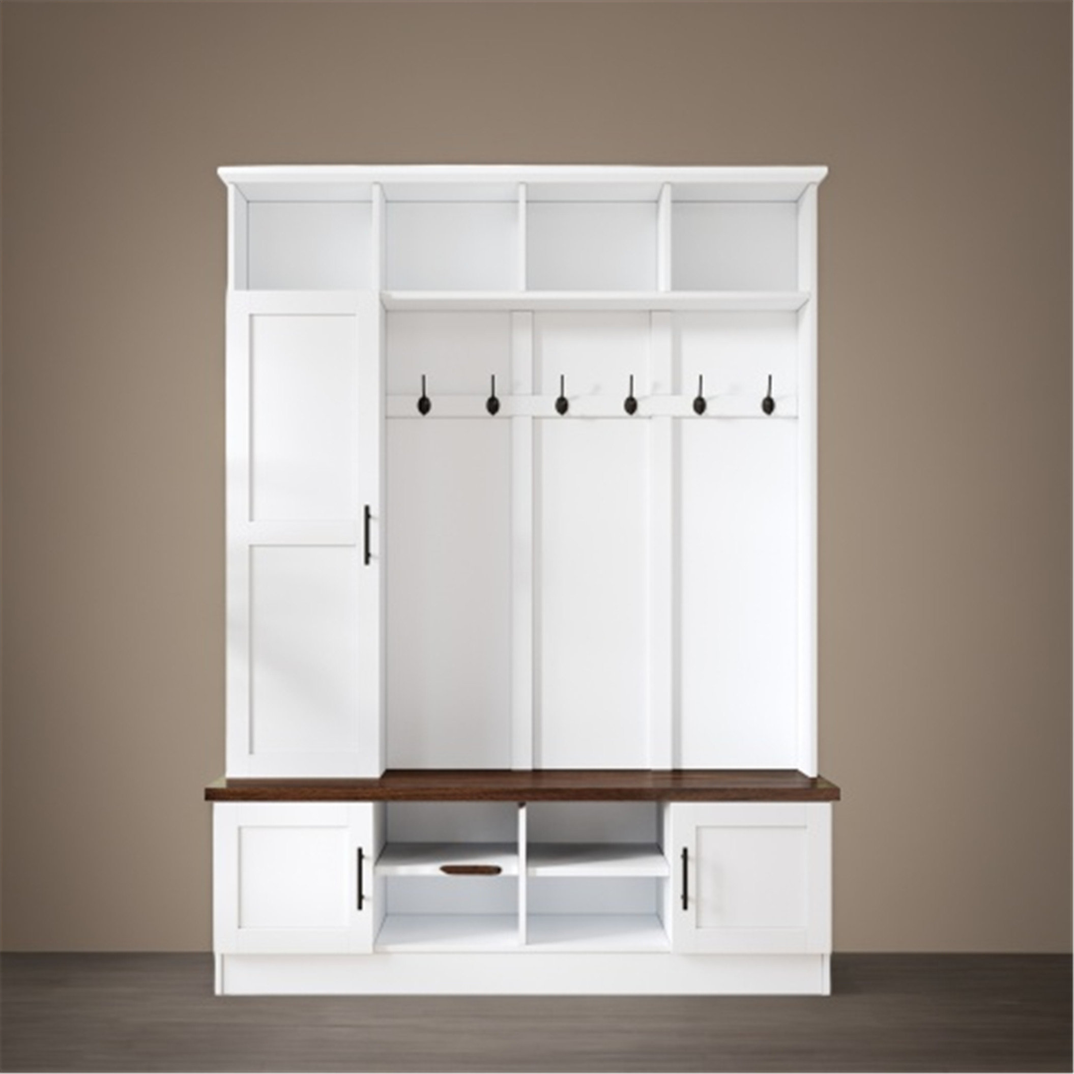 Red Barrel Studio® Versatile Hall Tree with Multiple Storage Options ...