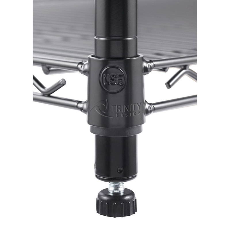 TRINITY EcoStorage 5-Tier NSF Steel Wire Shelving Unit w/ Wheels (36 in ...