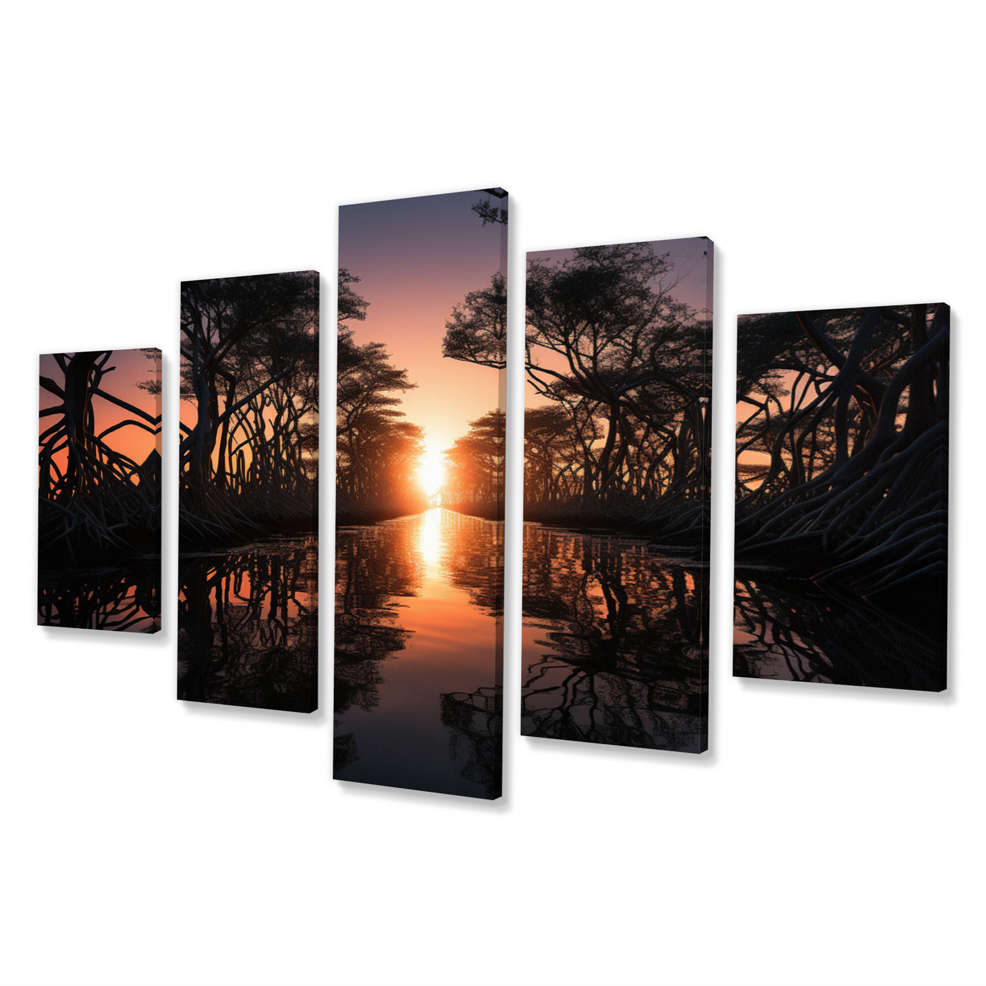 Ebern Designs Florida Mangrove Shadows - Landscapes Wall Art Living ...