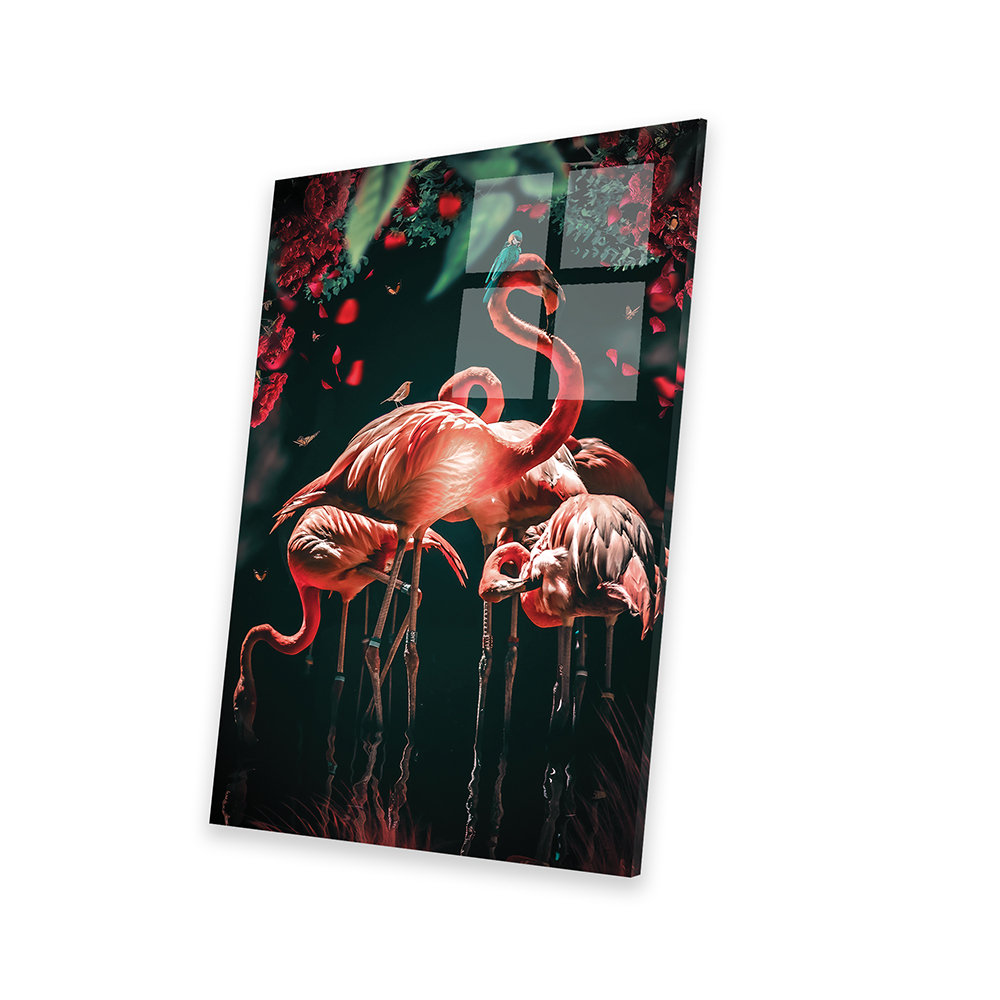 Bay Isle Home™ The Glowing Flamingo by - Unframed Graphic Art | Wayfair