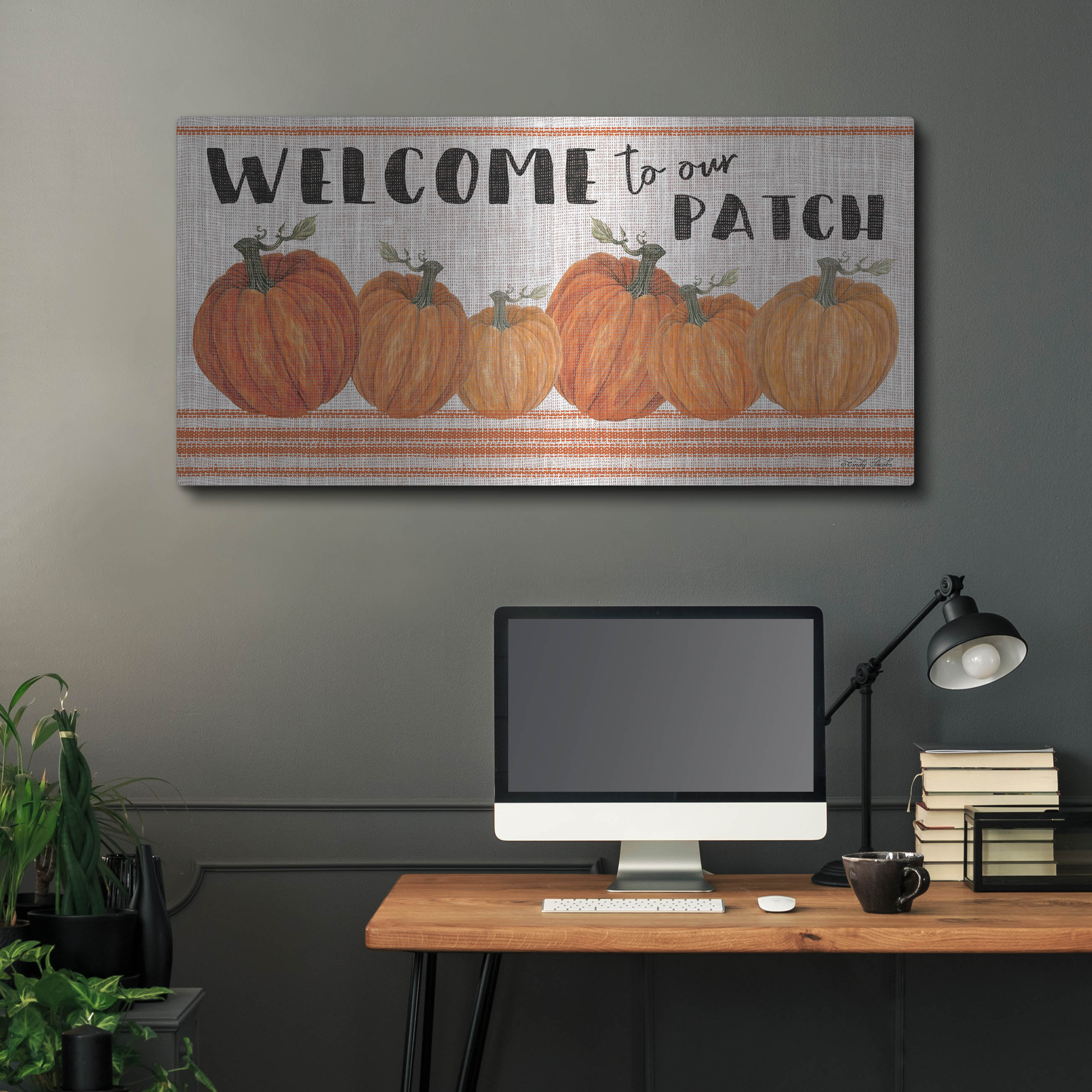 Luxe Metal Art 'Welcome To Our Pumpkin Patch' By C " Welcome To Our ...