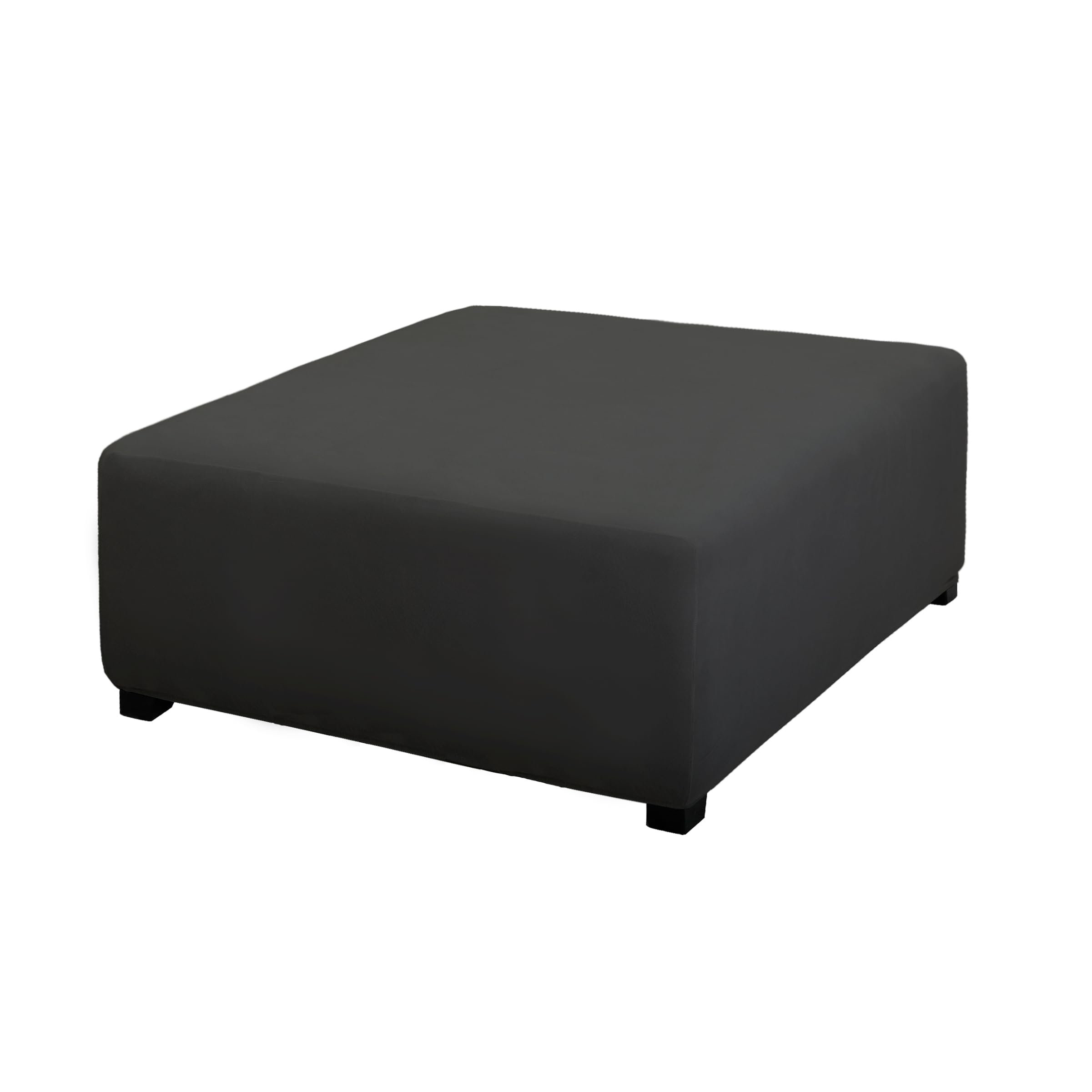 Hokku Designs Super Stretch Form Fit Square Ottoman Cover Rectangle ...