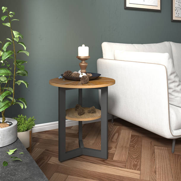17 Stories Solid Wood 3 Legs End Table & Reviews | Wayfair