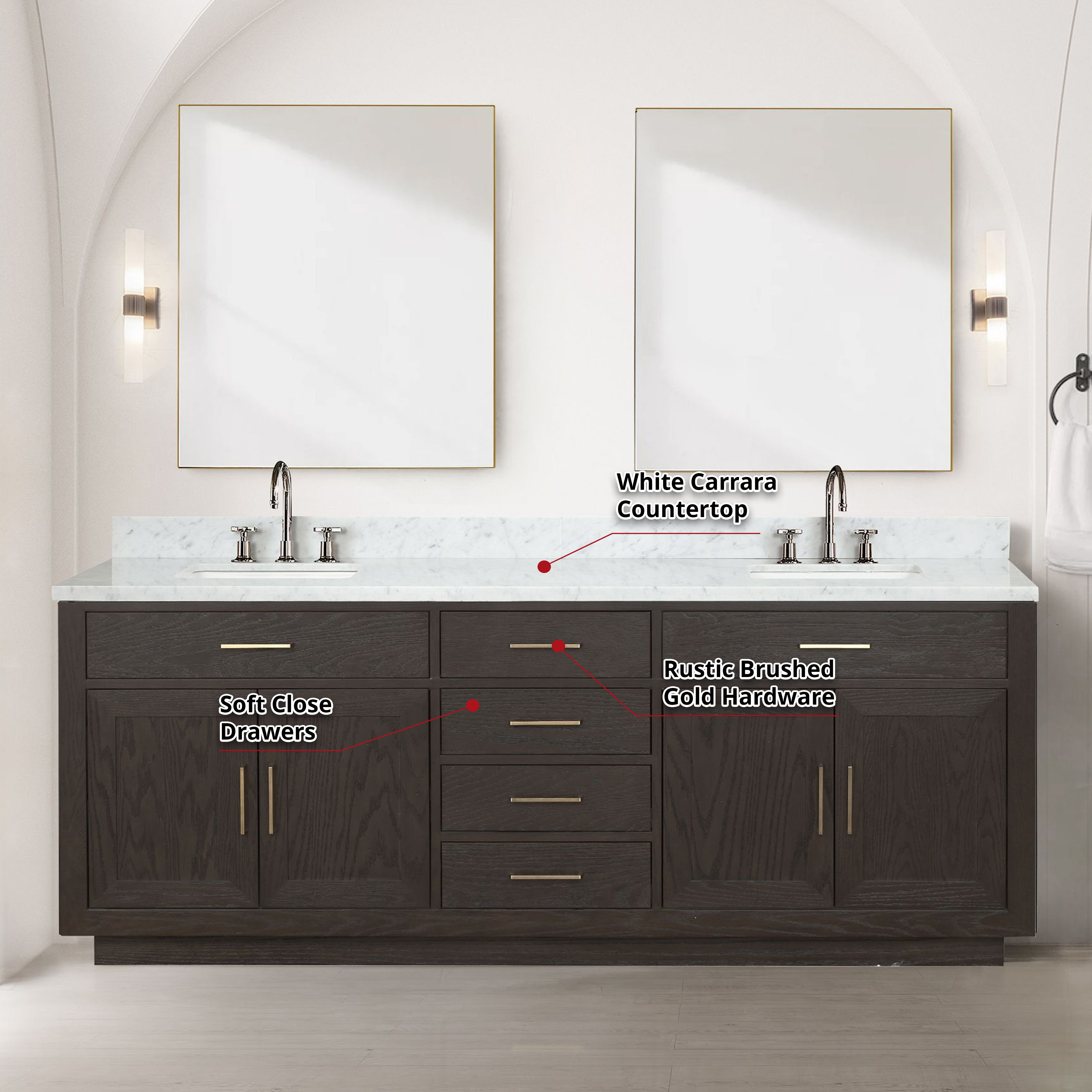 Lexora 84" Double Bathroom Vanity Set | Wayfair