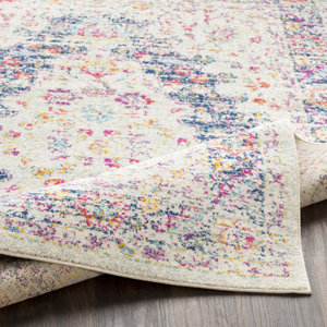 Kelly Clarkson Home Belmont Distressed Oriental Pink/Navy Area Rug ...