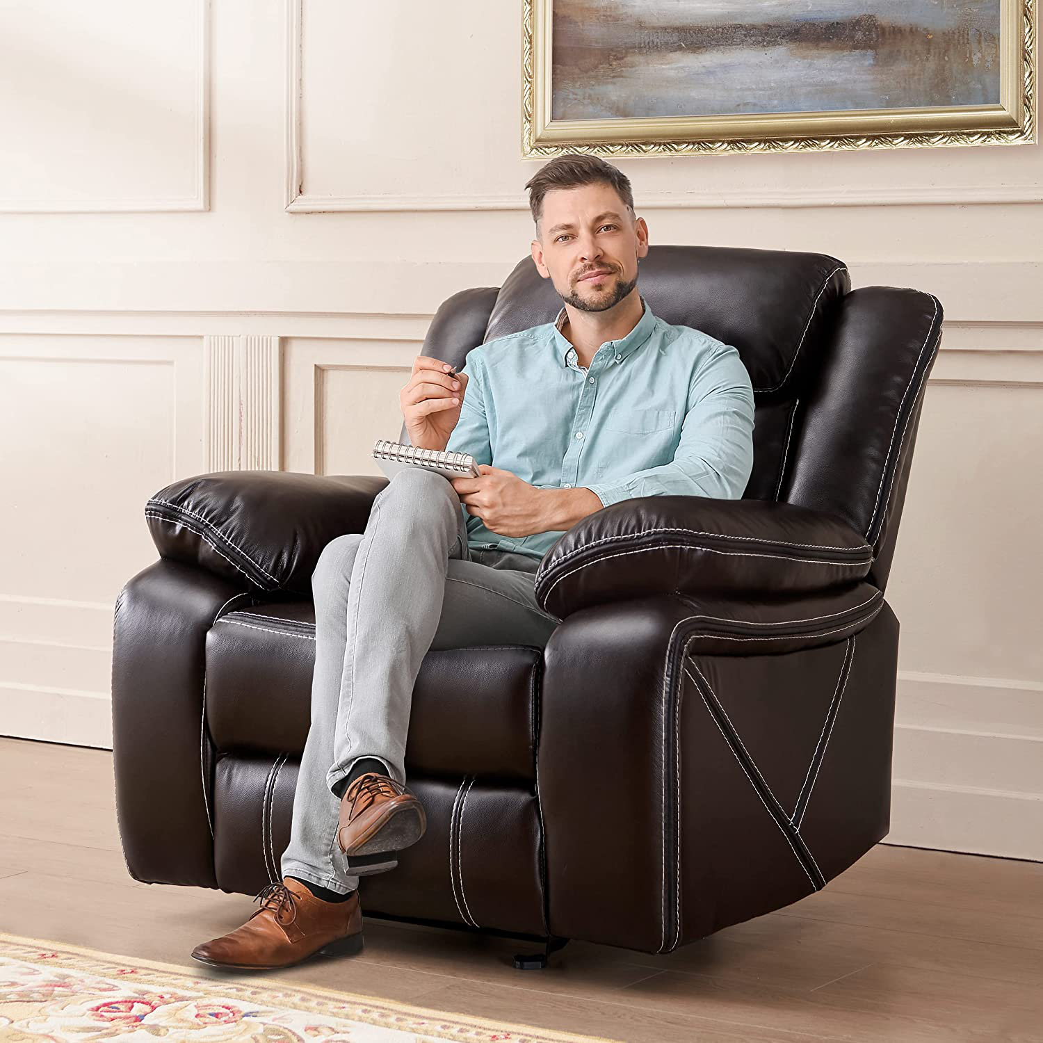 Latitude Run® Recliner Chair for Living Room Home Theater Seating ...