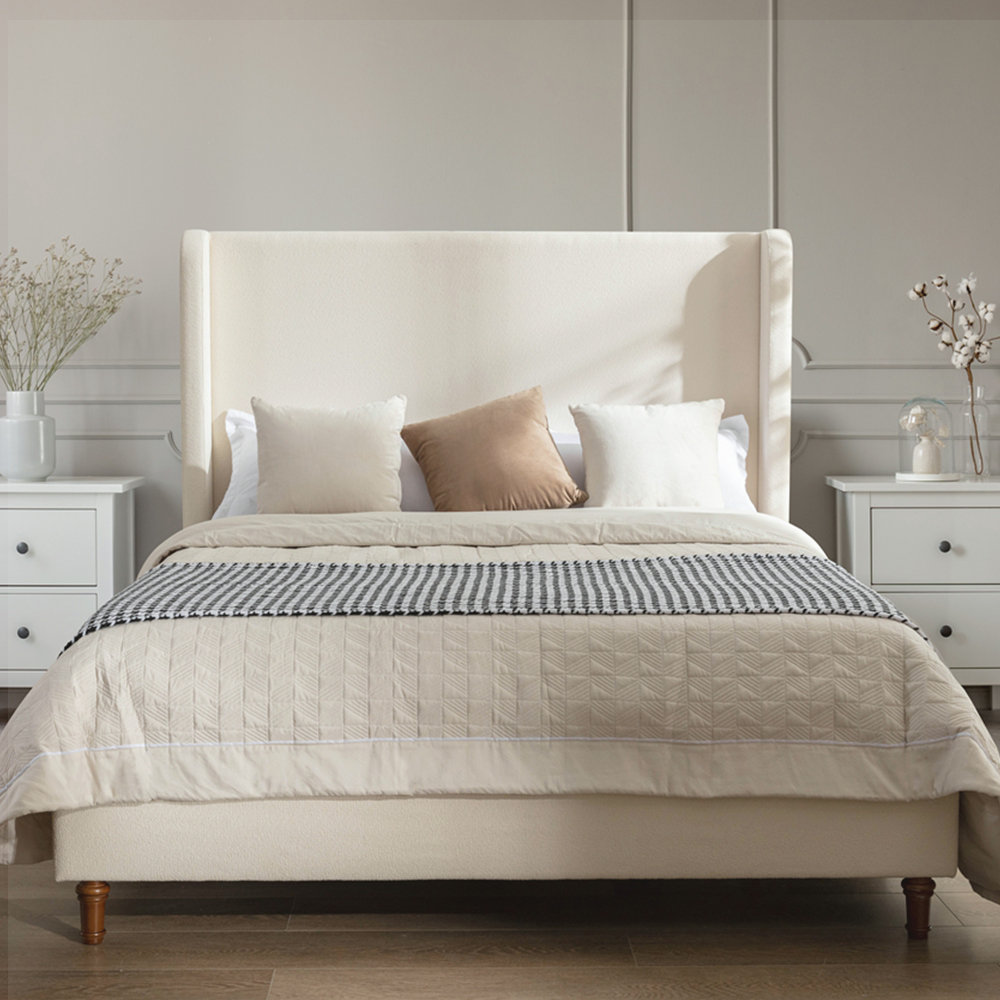 Alcott Hill Upholstered Queen Bed with High Headboard | Wayfair
