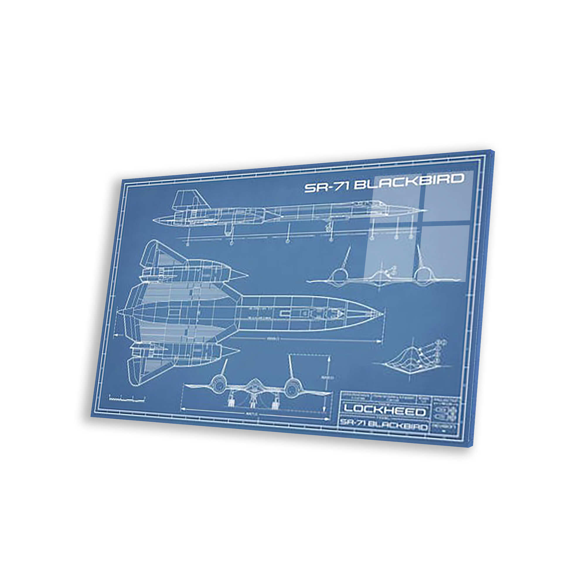 Williston Forge SR-71 Blackbird Spy Plane Blueprint On Plastic ...