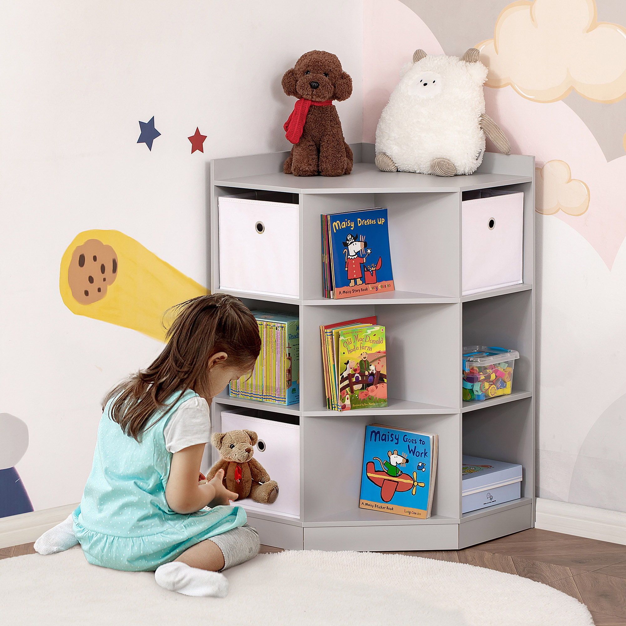 Isabelle & Max™ Kids Corner Cabinet, Cubby Toy Storage Organizer ...