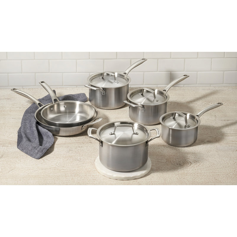 Le Creuset Essential Stainless Steel 10Pc. Cookware Set | Wayfair