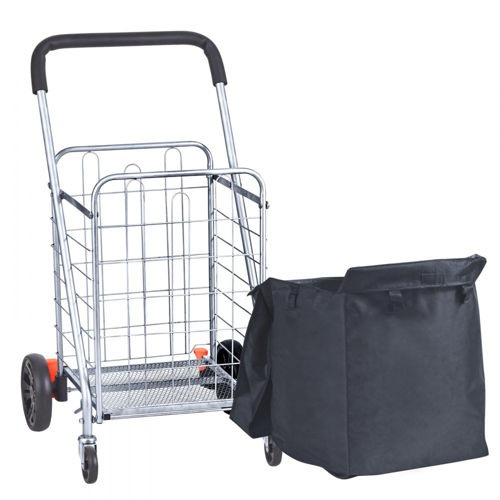 Stellweilan Tessberg Folding Shopping Cart, 200 lbs Max Load Capacity ...