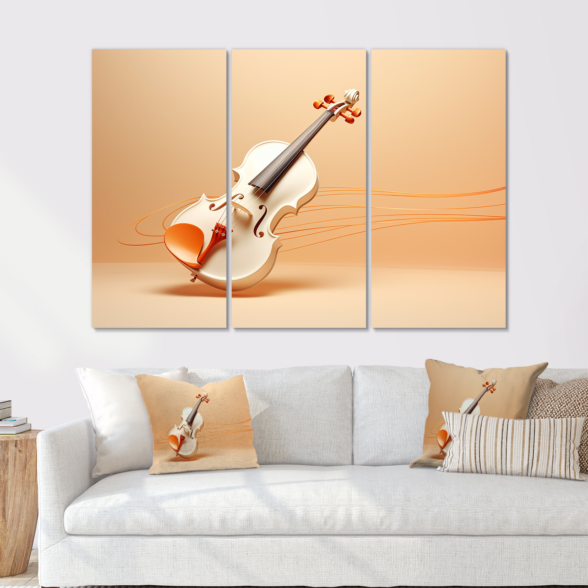 Latitude Run® Vibrant Violin Auburn Elegance III - Music Wall Art ...