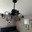 Blue Elephant 50cm Black Crystal Chandelier Ceiling Fan with Light Kit ...