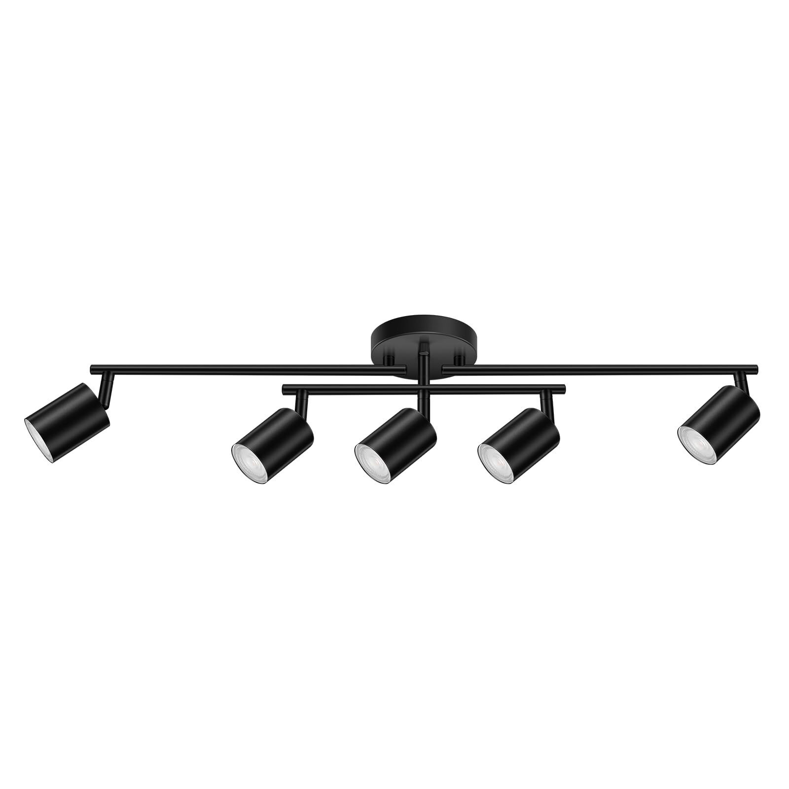 OLHAV 5 Light Track Lighting Fixtures Ceiling Kit,Bulb Not Included ...