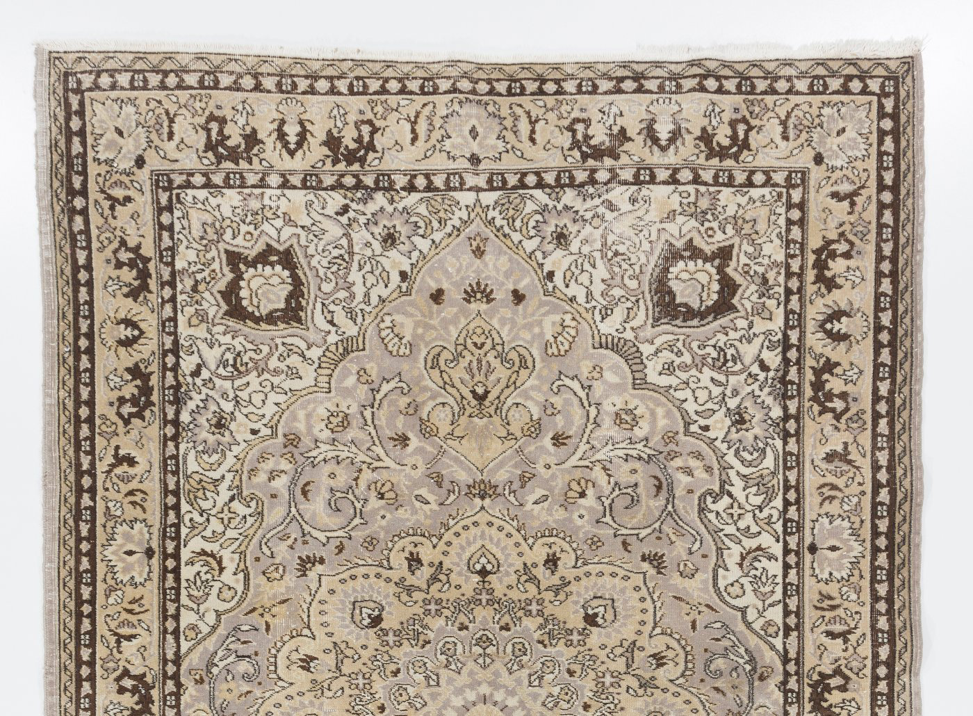 Canora Grey Hand Knotted Vintage Medallion Design Anatolian Rug in ...