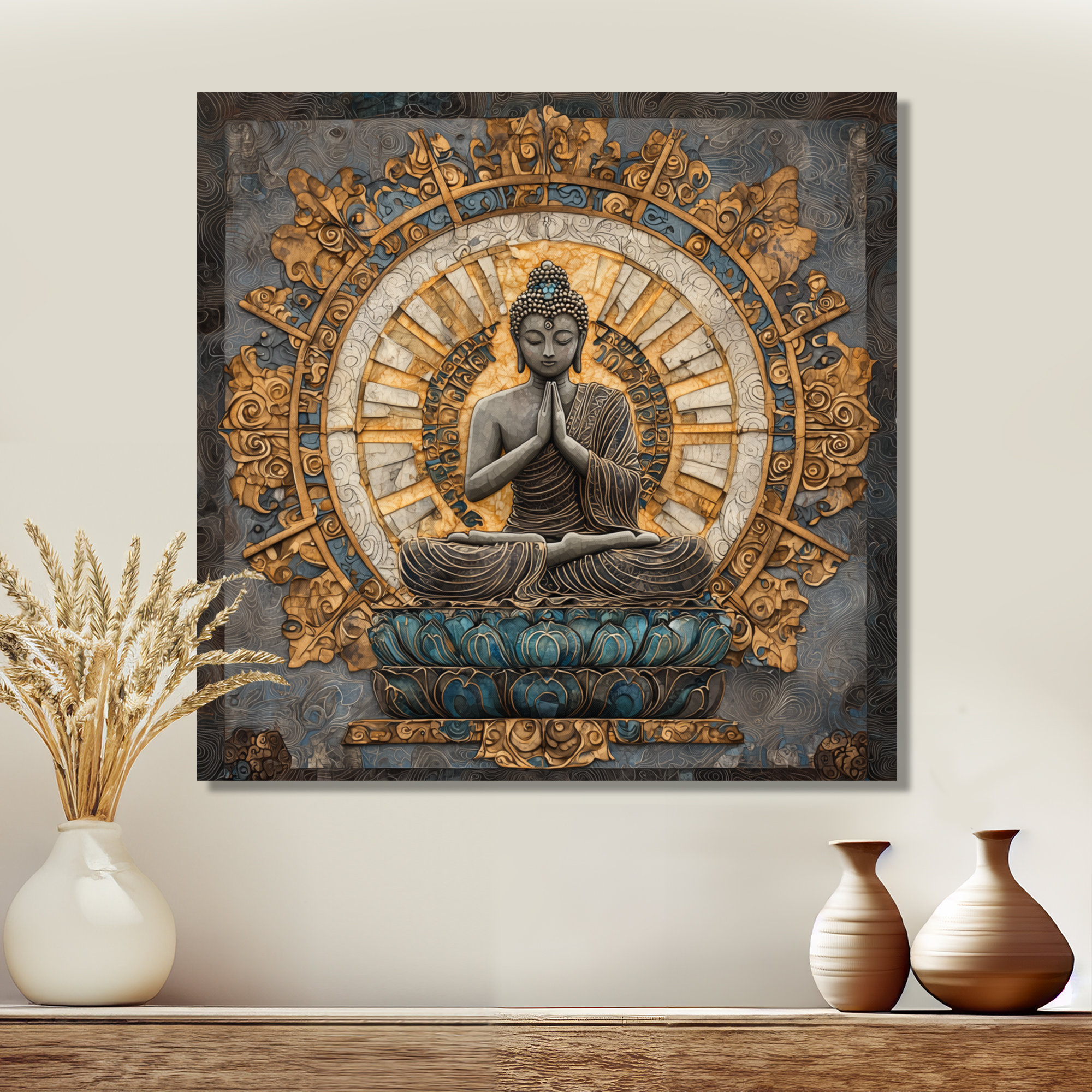 Mercer41 Buddha Whispering Light Of Buddhism II - Buddhism Wall Art ...