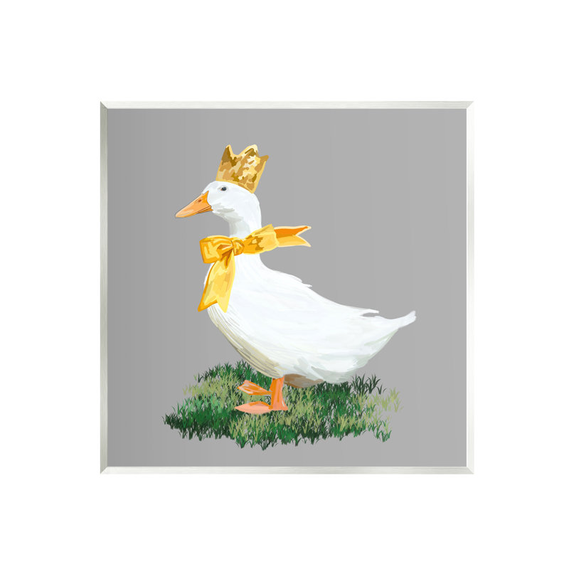 Stupell Industries Ba-890-Wood Goose With Crown On MDF by Amelia Noyes ...