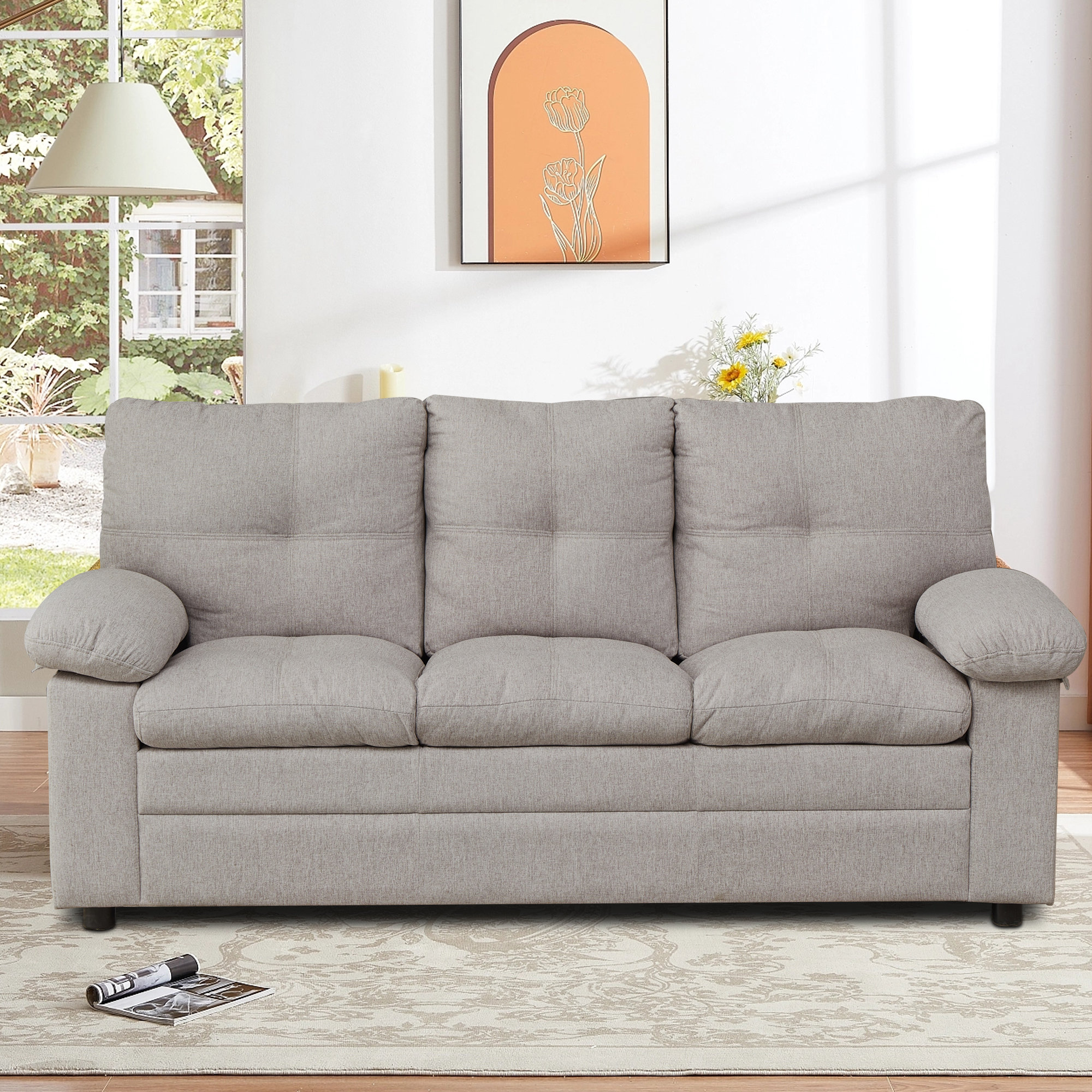 Ebern Designs Markan 75.5'' Upholstered Sofa & Reviews - Wayfair Canada