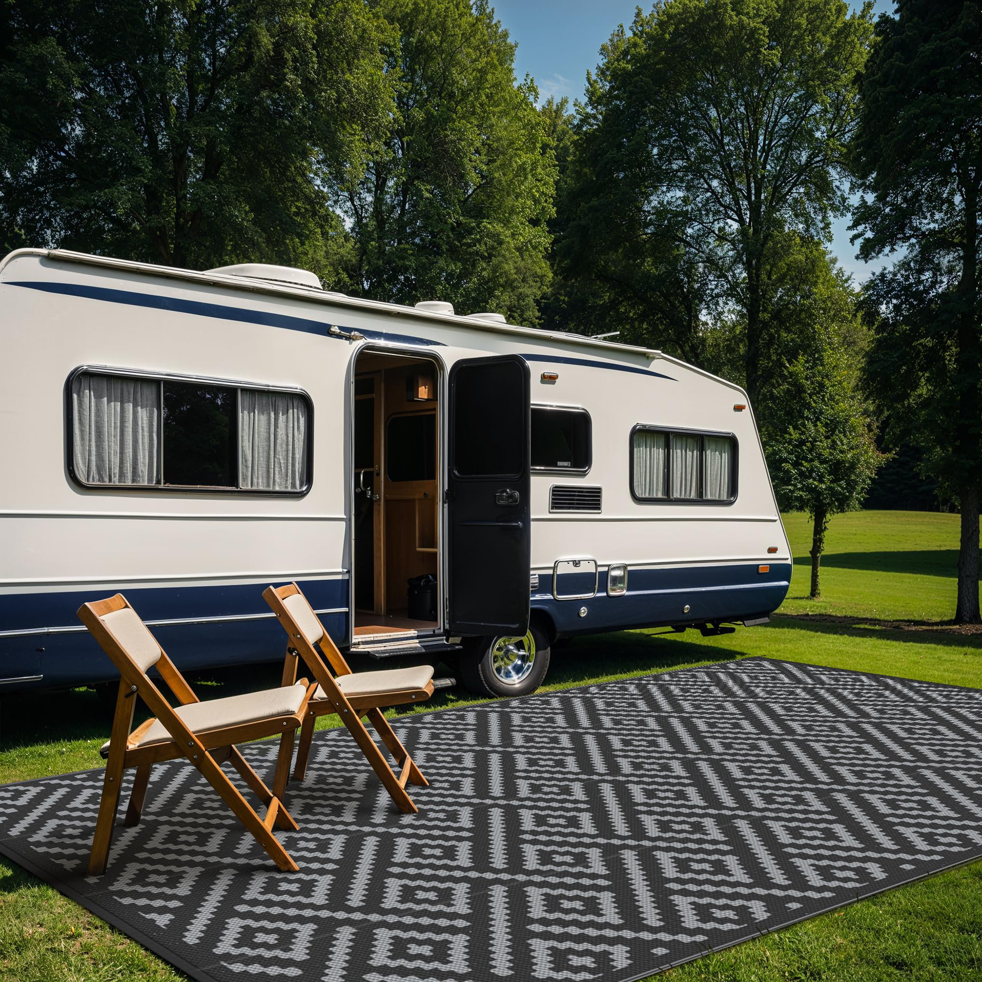 Arlmont & Co. Outdoor Rug For Patio Clearance, Waterproof Large Mat ...