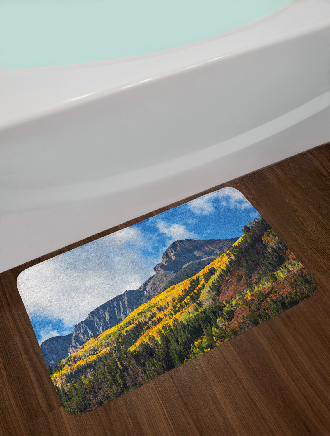 East Urban Home Mountain Bath Rug | Wayfair