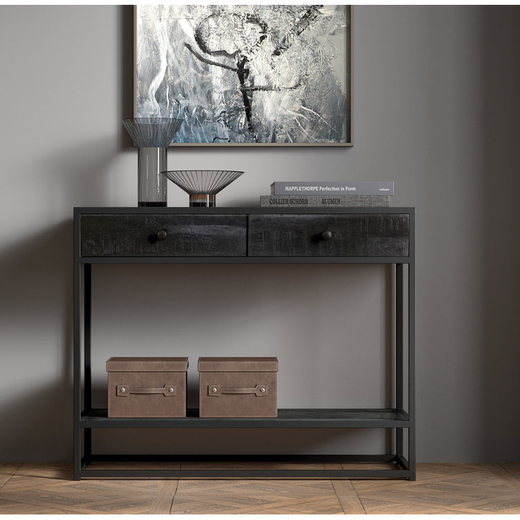 Rousseau 100cm Solid Wood Top Console Table | Wayfair.co.uk