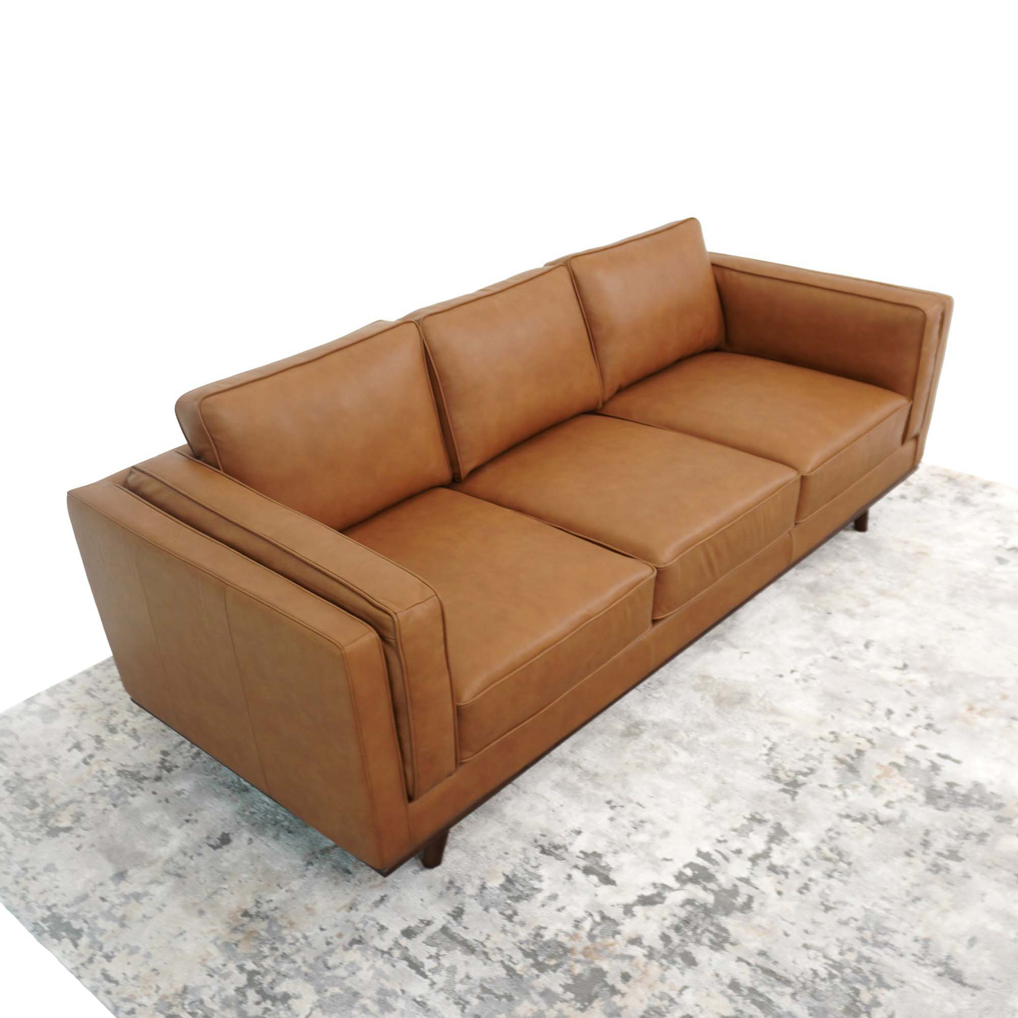 Corrigan Studio® Chase Mid Century Modern Genuine Leather Sofa | Wayfair