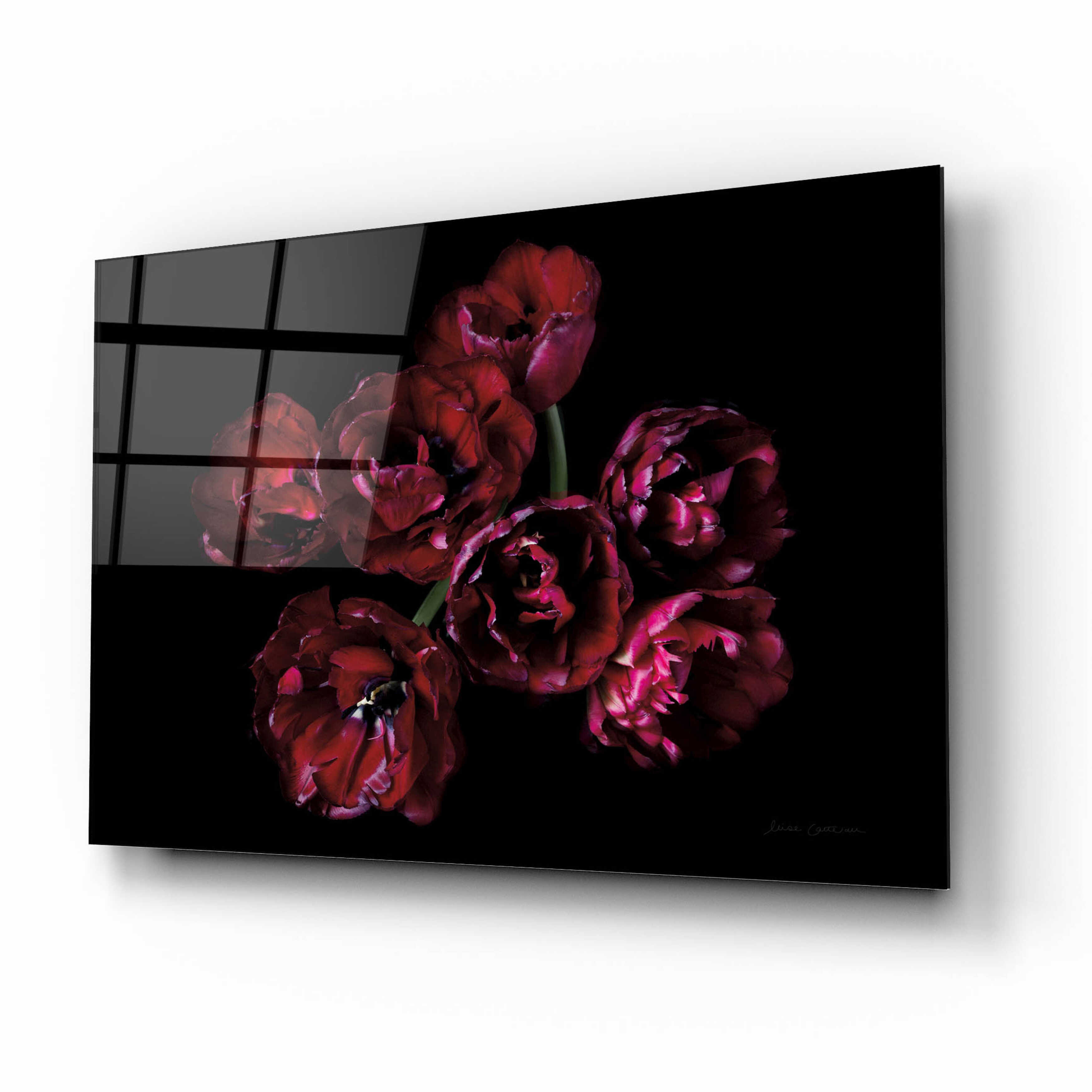 Red Barrel Studio® Red Double Tulips' By Elise Catterall, Acrylic Glass ...