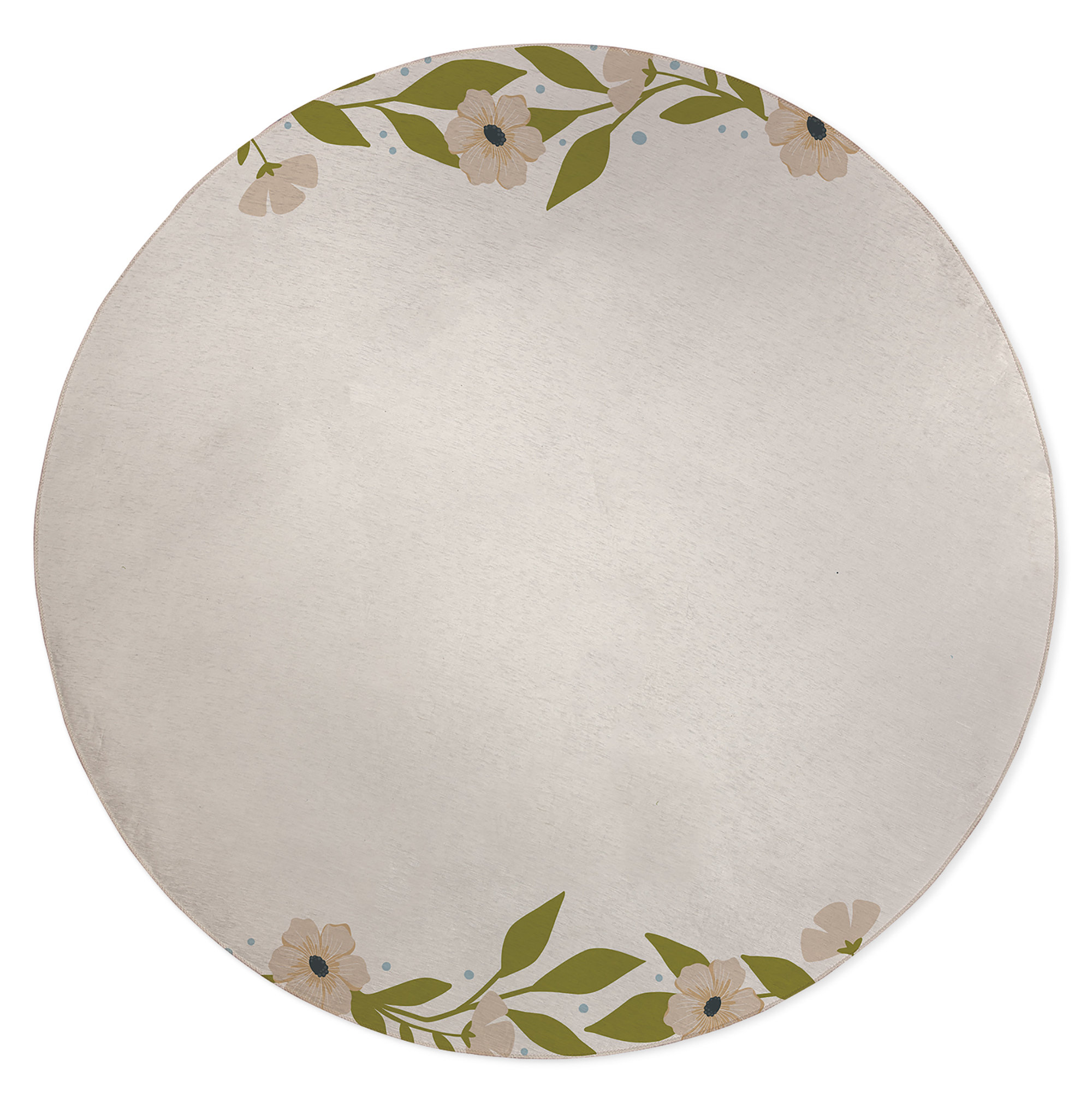 KAVKA DESIGNS Summertime Low Pile Carpet Straight Round Chair Mat | Wayfair