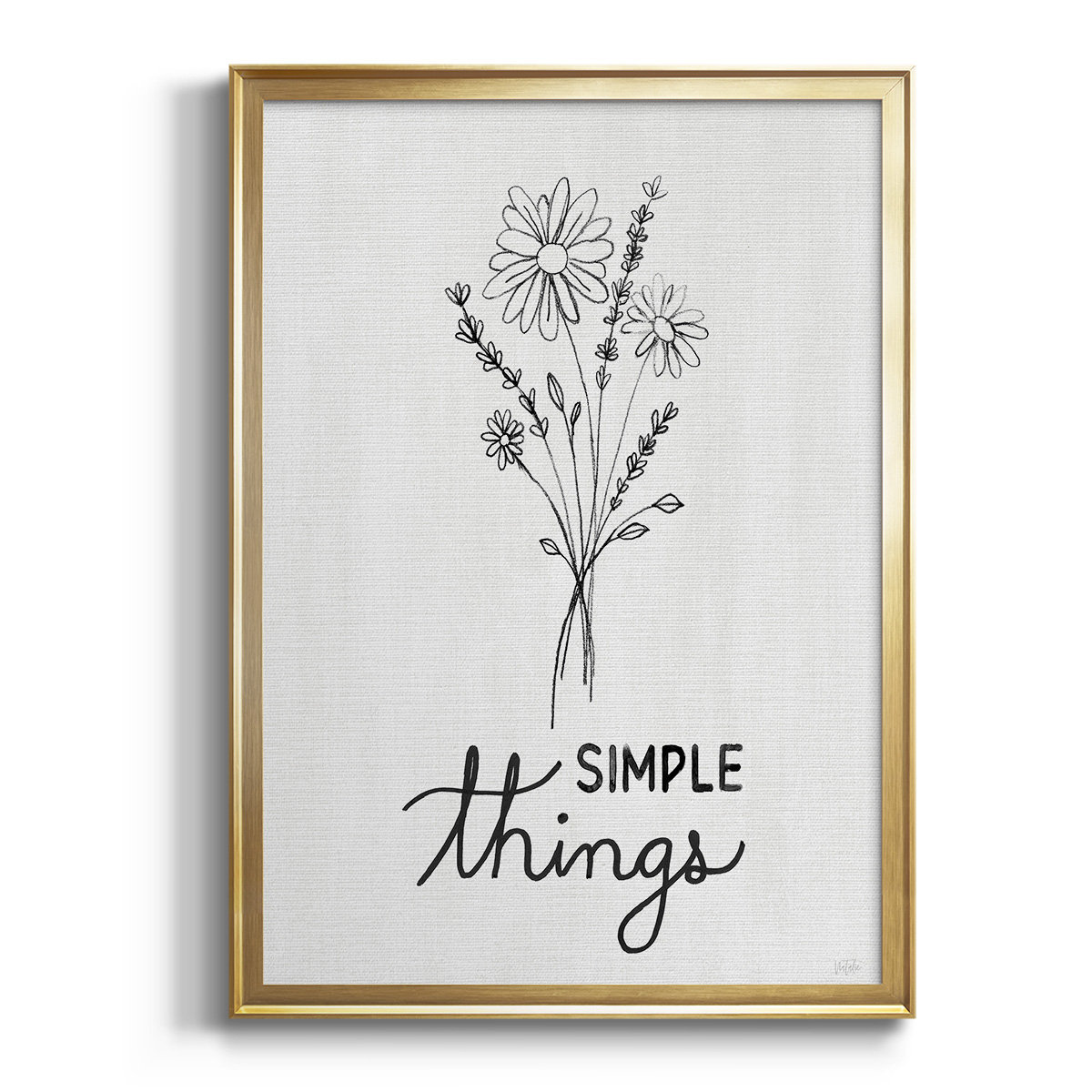 Trinx Simple Things Sketch Premium Framed Canvas - Ready To Hang ...