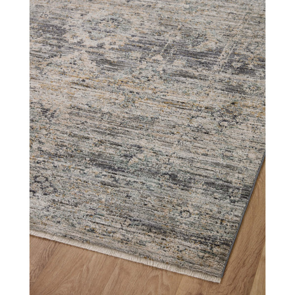 Jean Stoffer x Loloi Katherine Graphite / Jade Area Rug & Reviews | Wayfair