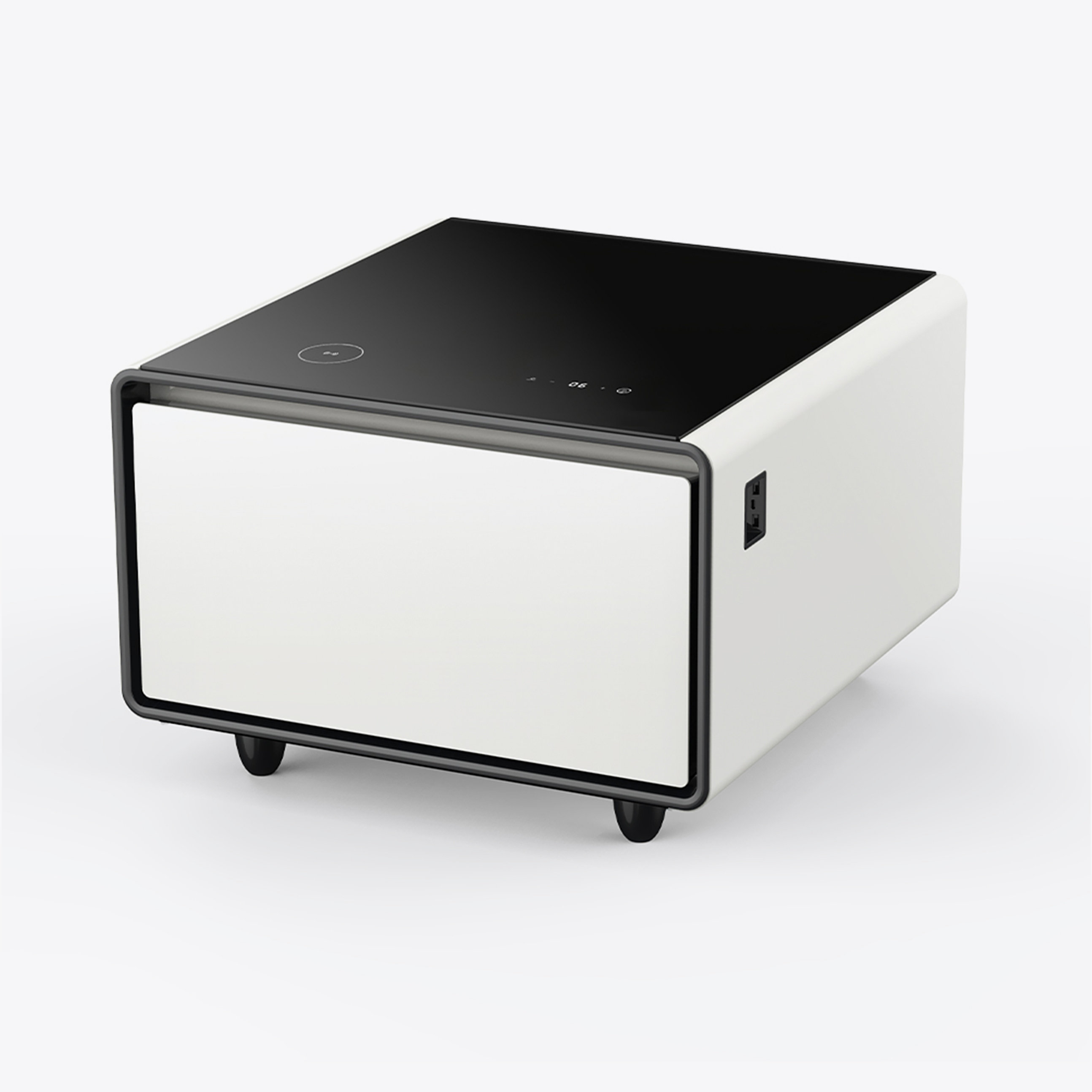 Orren Ellis Modern Smart Side Table with Built-in Fridge, Wireless ...