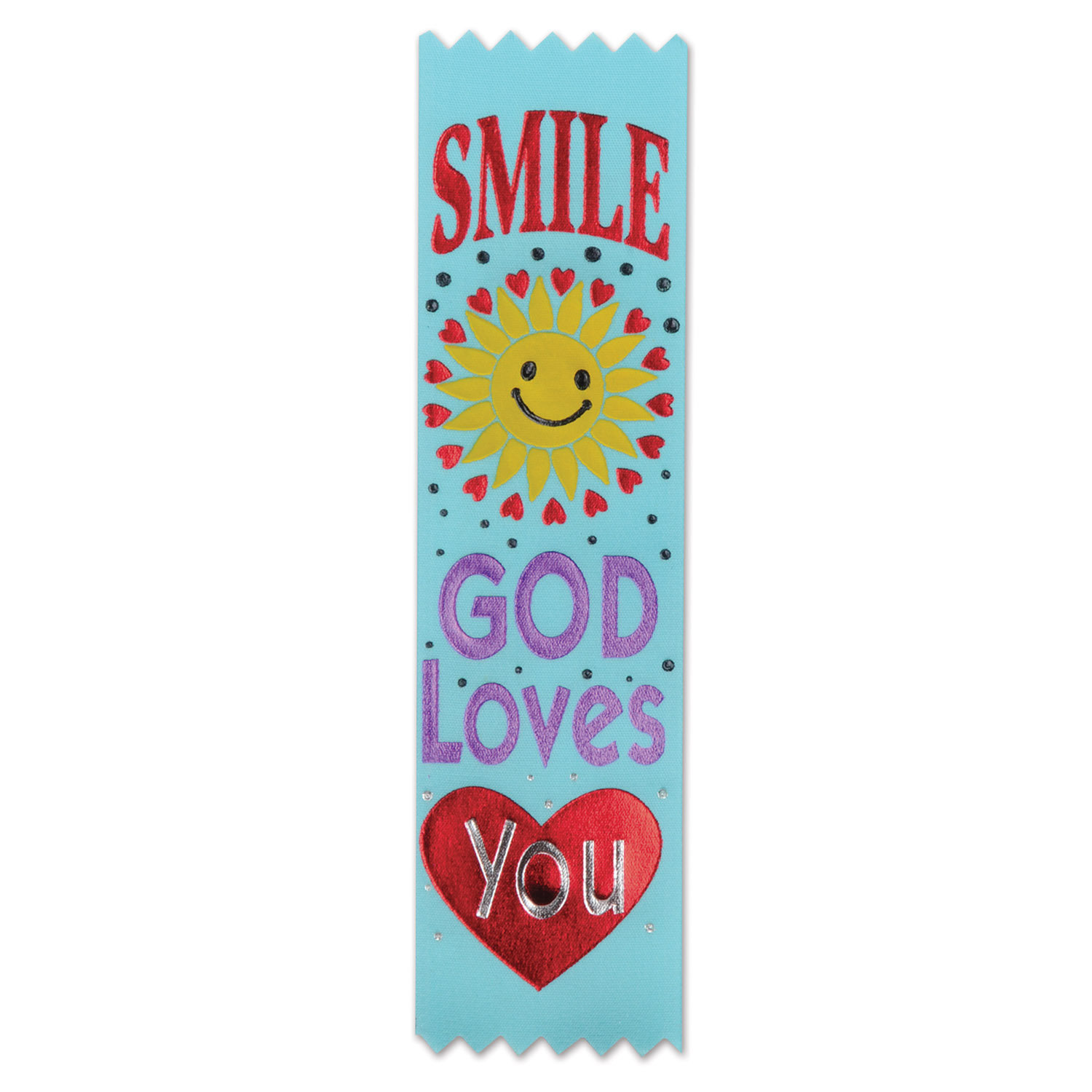 The Beistle Company Religious Smile, God Loves You Value Pack Ribbon ...