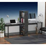Wrought Studio™ Double Workstation Computer Desk With Storage Shelves ...