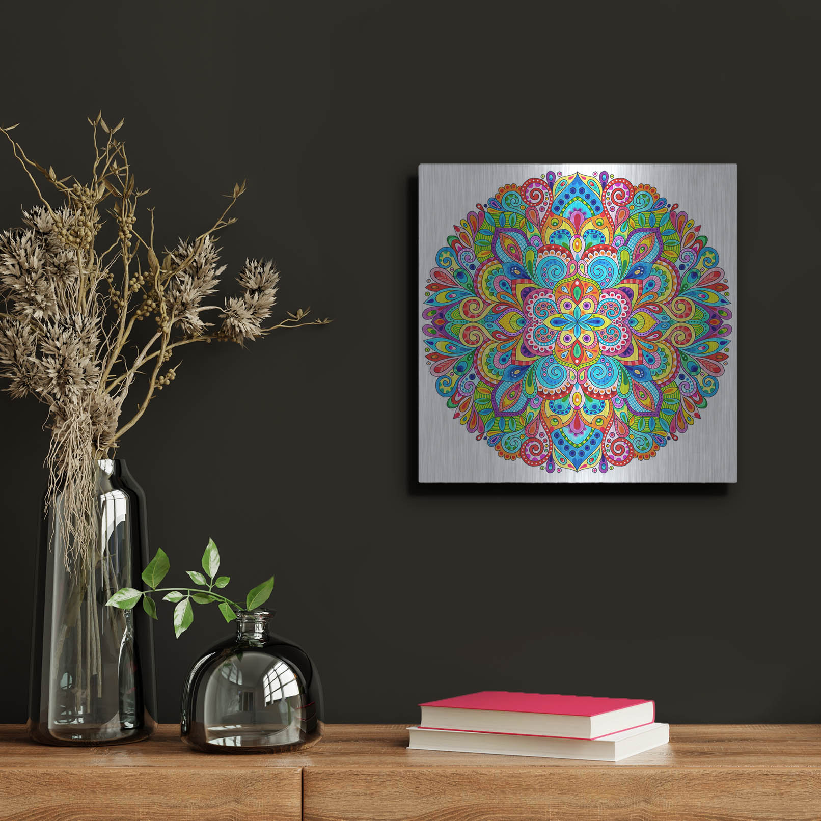 Bungalow Rose 'Hard Candy Mandala' by Hello Angel Metal Wall Art | Wayfair