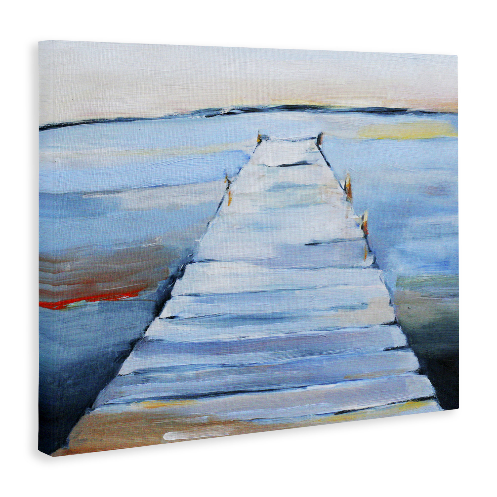 Highland Dunes Wet Dock Seascape Canvas, design by 1x | Wayfair