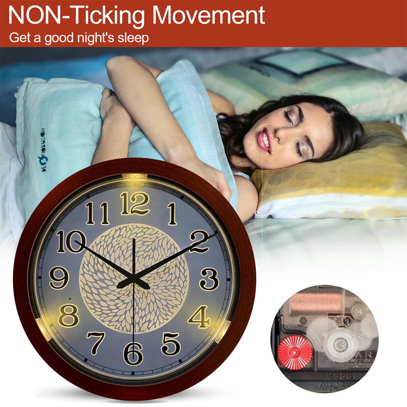 Latitude Run® 13 Inch Large Digital Display Vintage Wall Clock ...