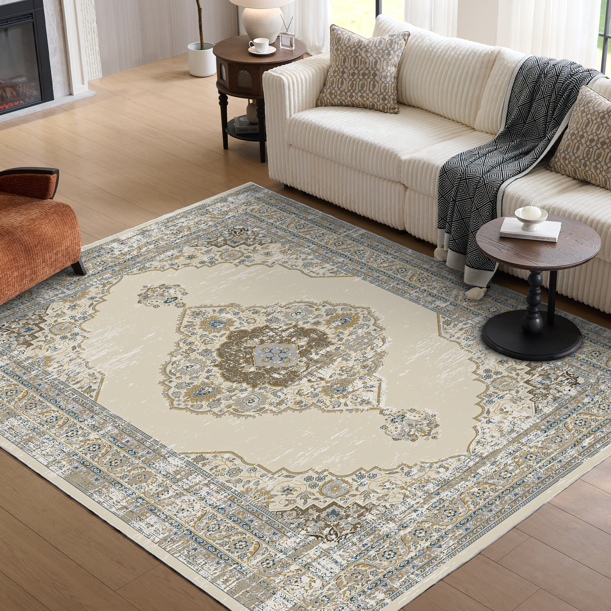 Bungalow Rose Maxwell Oriental Vintage Seal Indoor Rug & Reviews | Wayfair