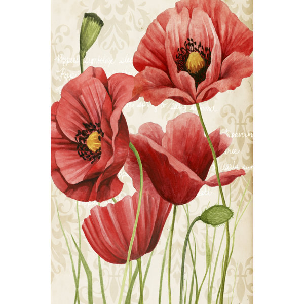 Marlow Home Co. Poised Poppy I by Grace Popp - Wrapped Canvas Art ...