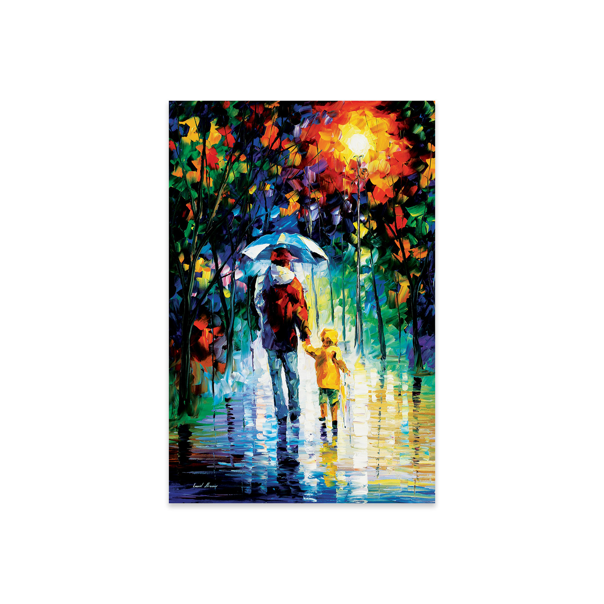 Red Barrel Studio® Rainy Walk With Daddy On Plastic / Acrylic by Leonid ...