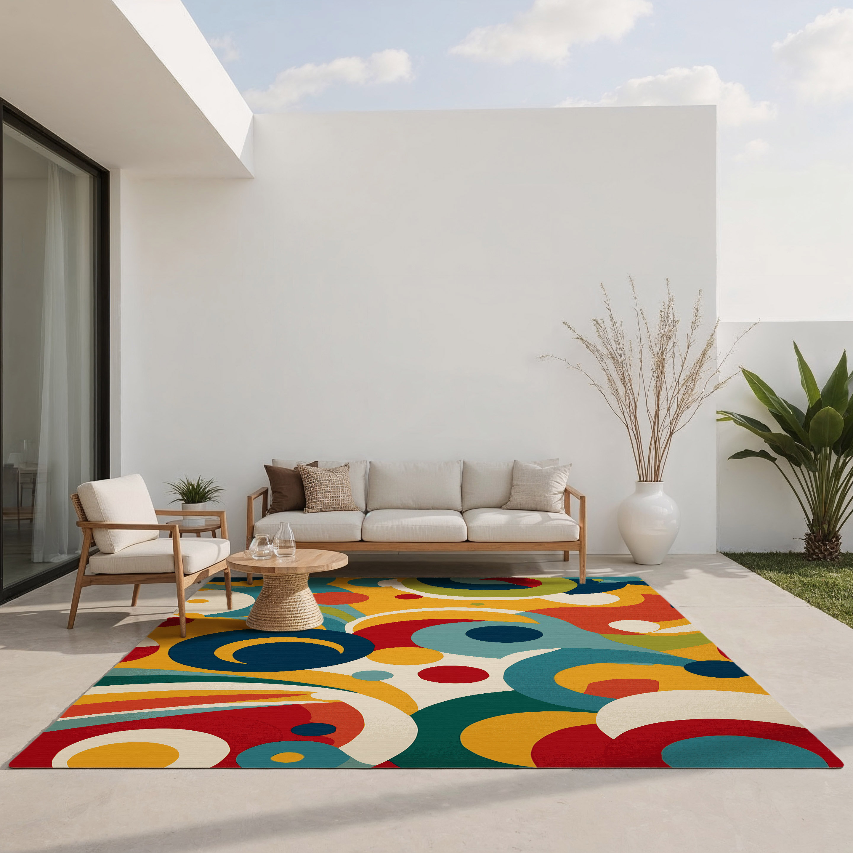 Wrought Studio™ Dynamic Prime Streak Indoor And Outdoor Area Rug | Wayfair