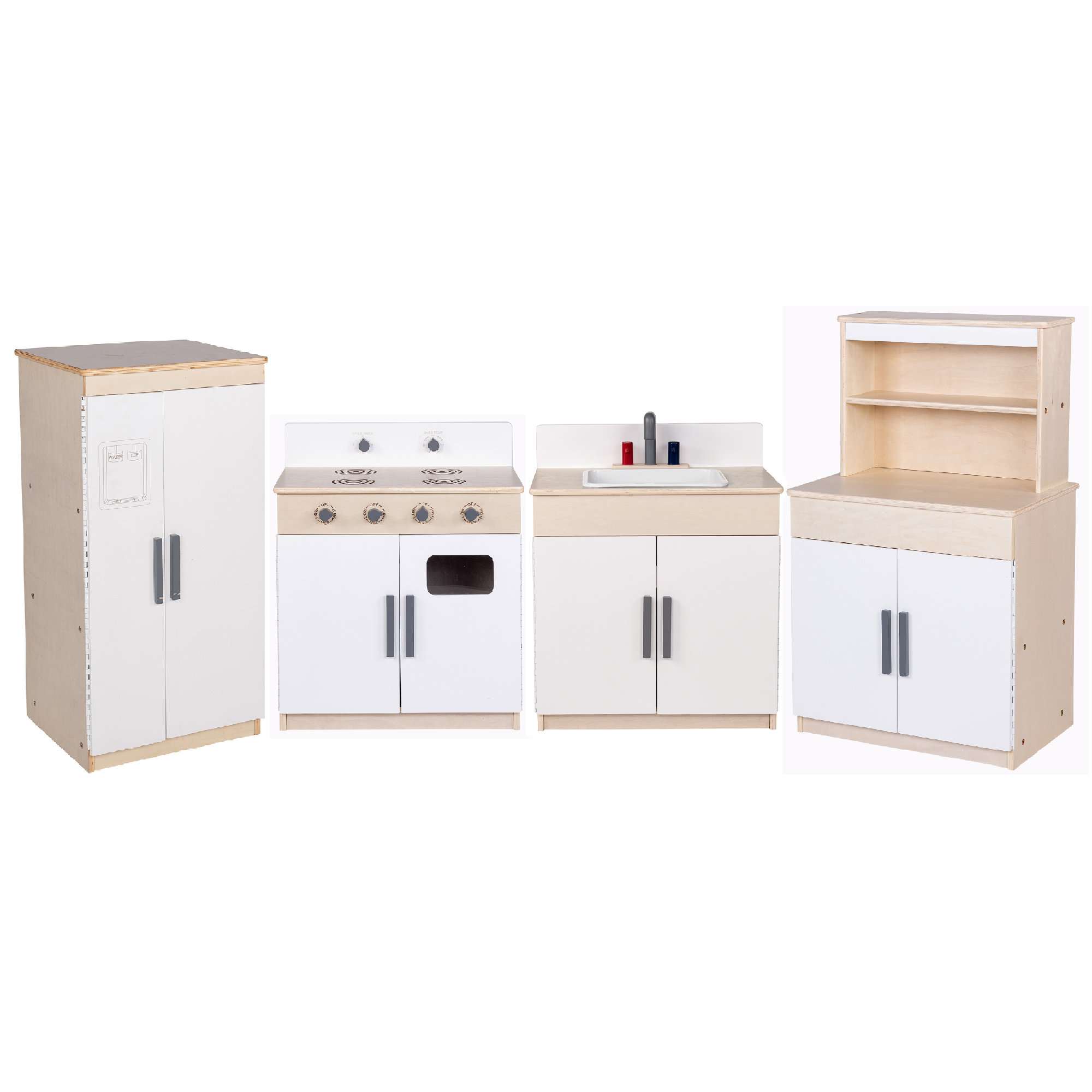 Angeles Wood Furniture Kitchen Set 4-Piece Complete Kitchen Set - RTA ...