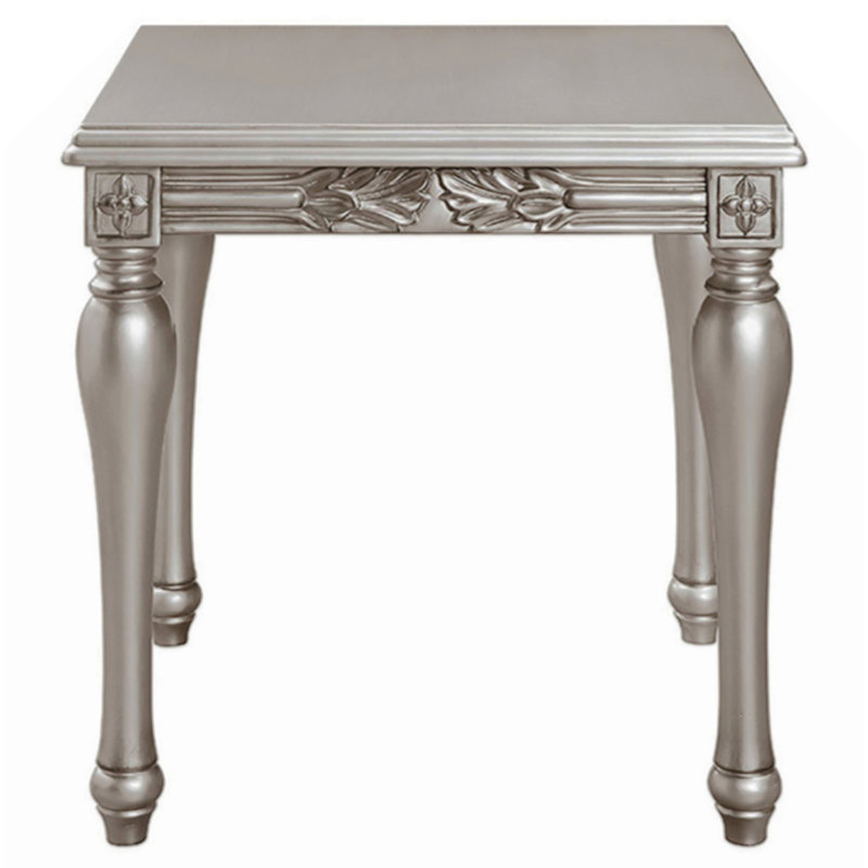 Rosdorf Park Platinum End Table With Turned Leg | Wayfair