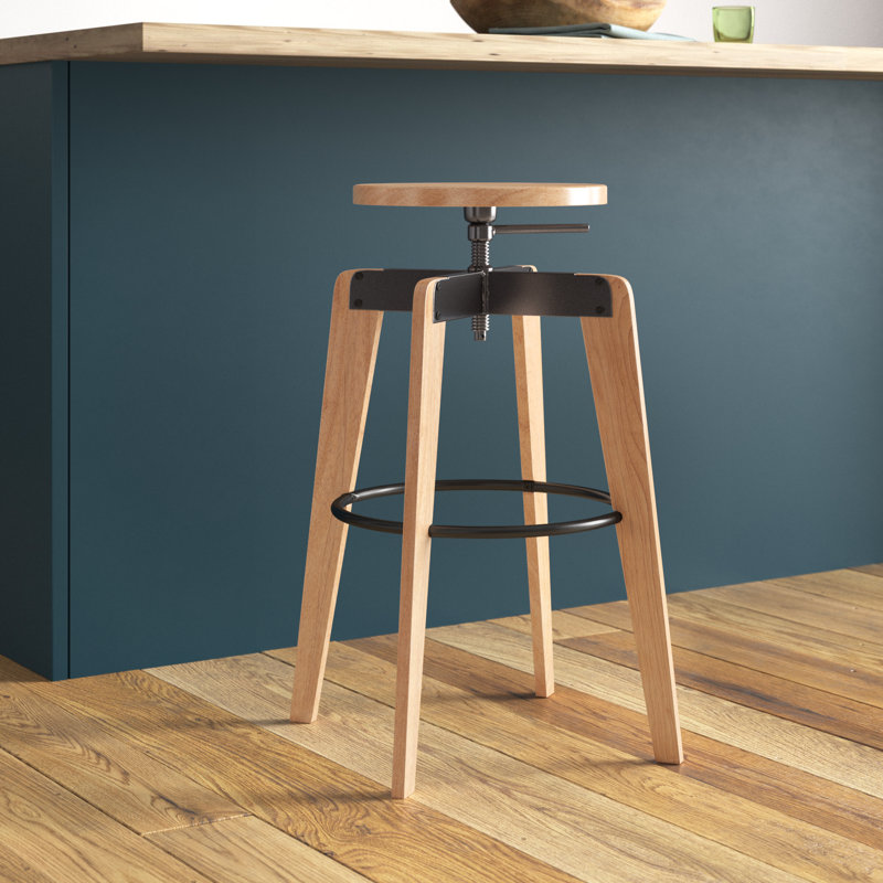 Steelside™ Hull Adjustable Height Bar Stool & Reviews | Wayfair