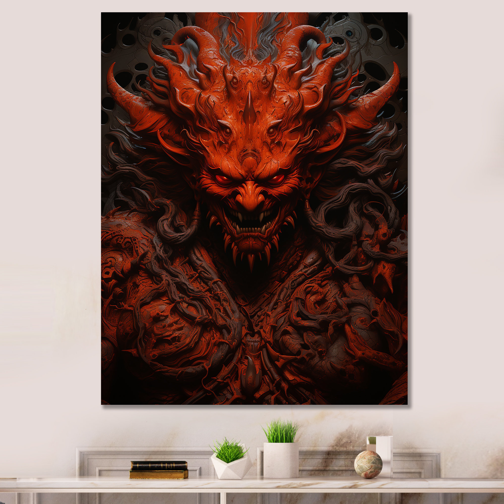 Dakota Fields Hinduism Asuras Demon Fiery Flame I Framed On Canvas ...