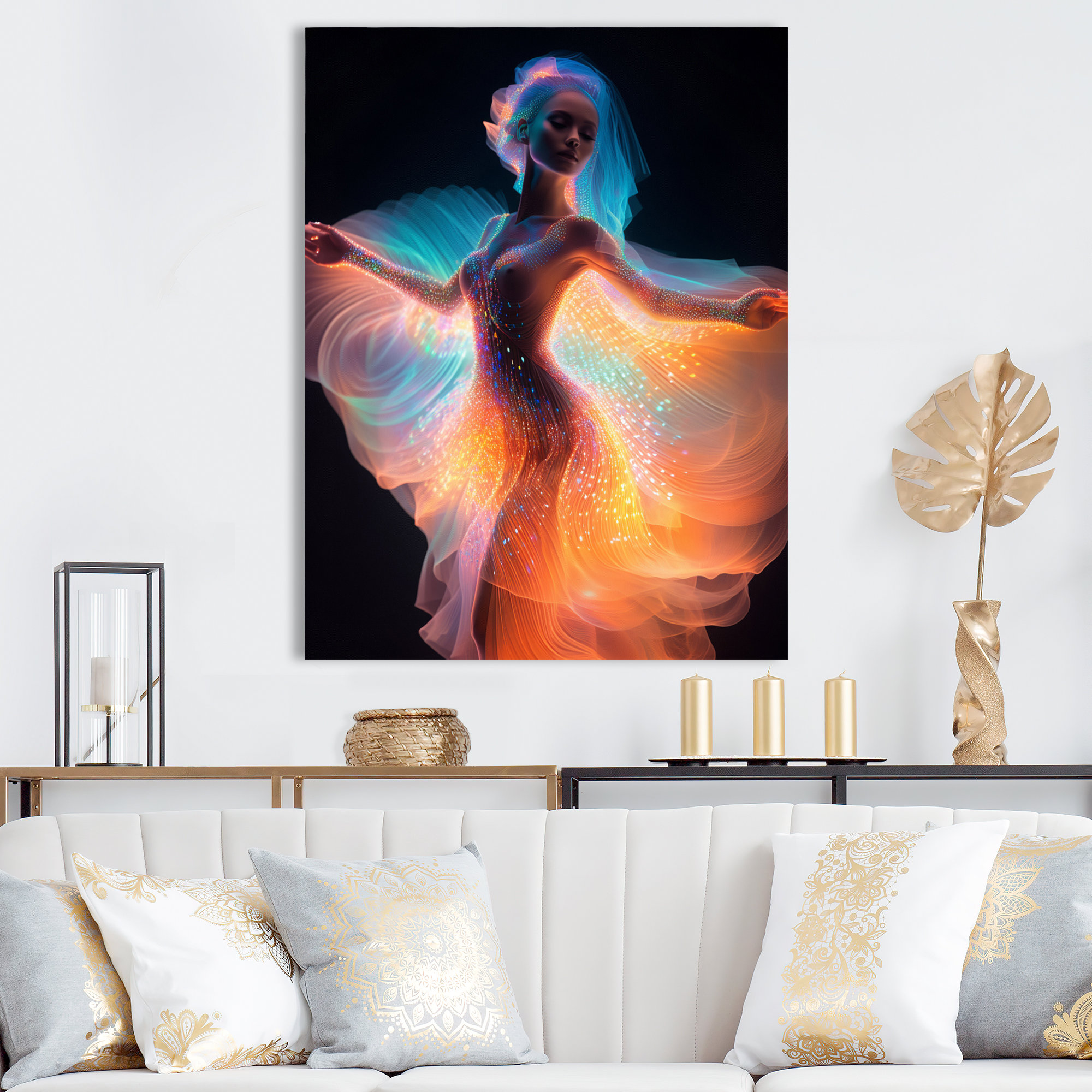 Ebern Designs Iridescent Light Dancer Allure I - Print | Wayfair