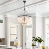 Langley Street Heald 4-Light Beads White/Brown Finish Dimmable Pendant ...
